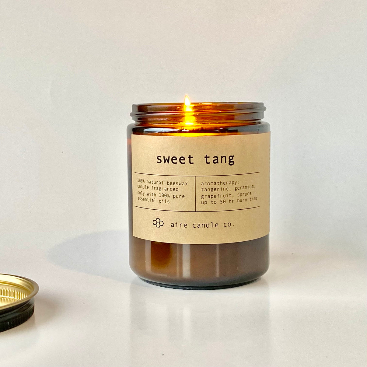 sweet tang beeswax candle – aire candle co.
